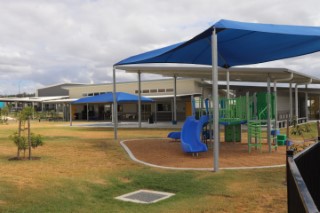 School grounds and classrooms